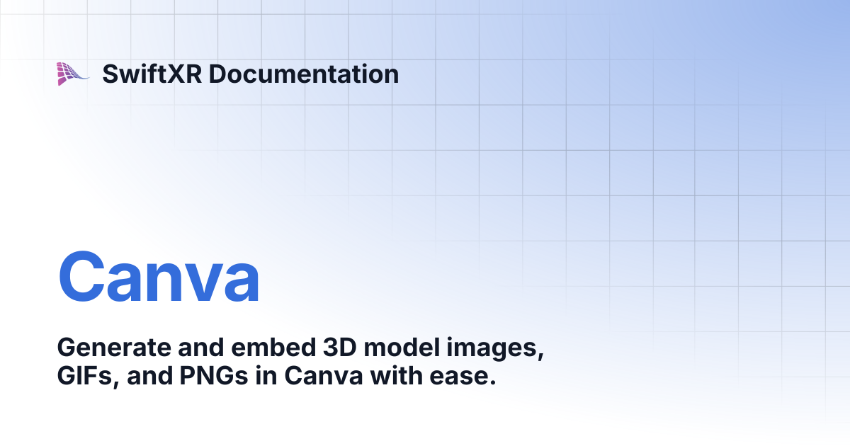 Canva | SwiftXR Documentation